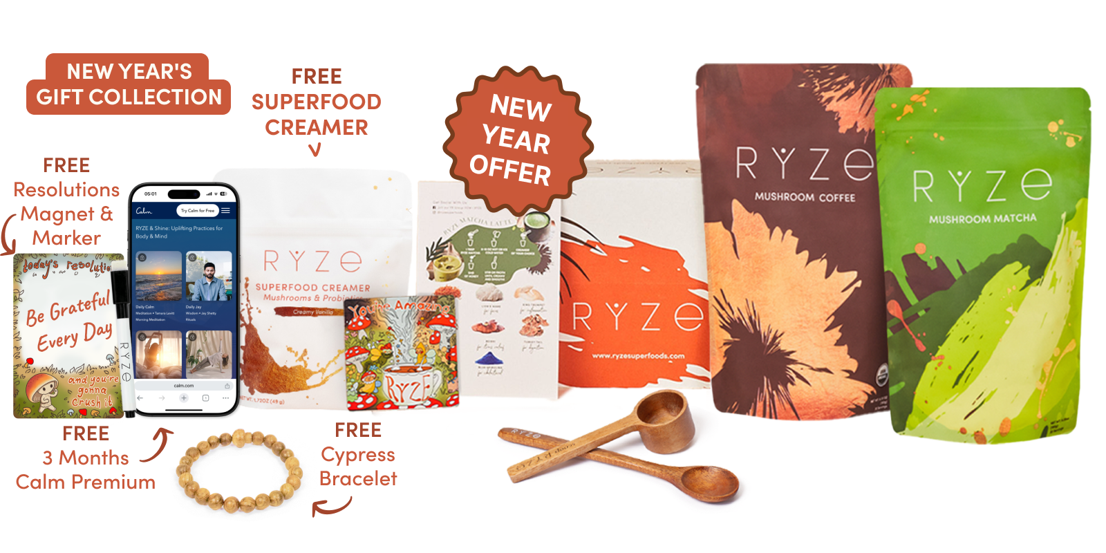 RYZE Mushroom Matcha (30 Servings)